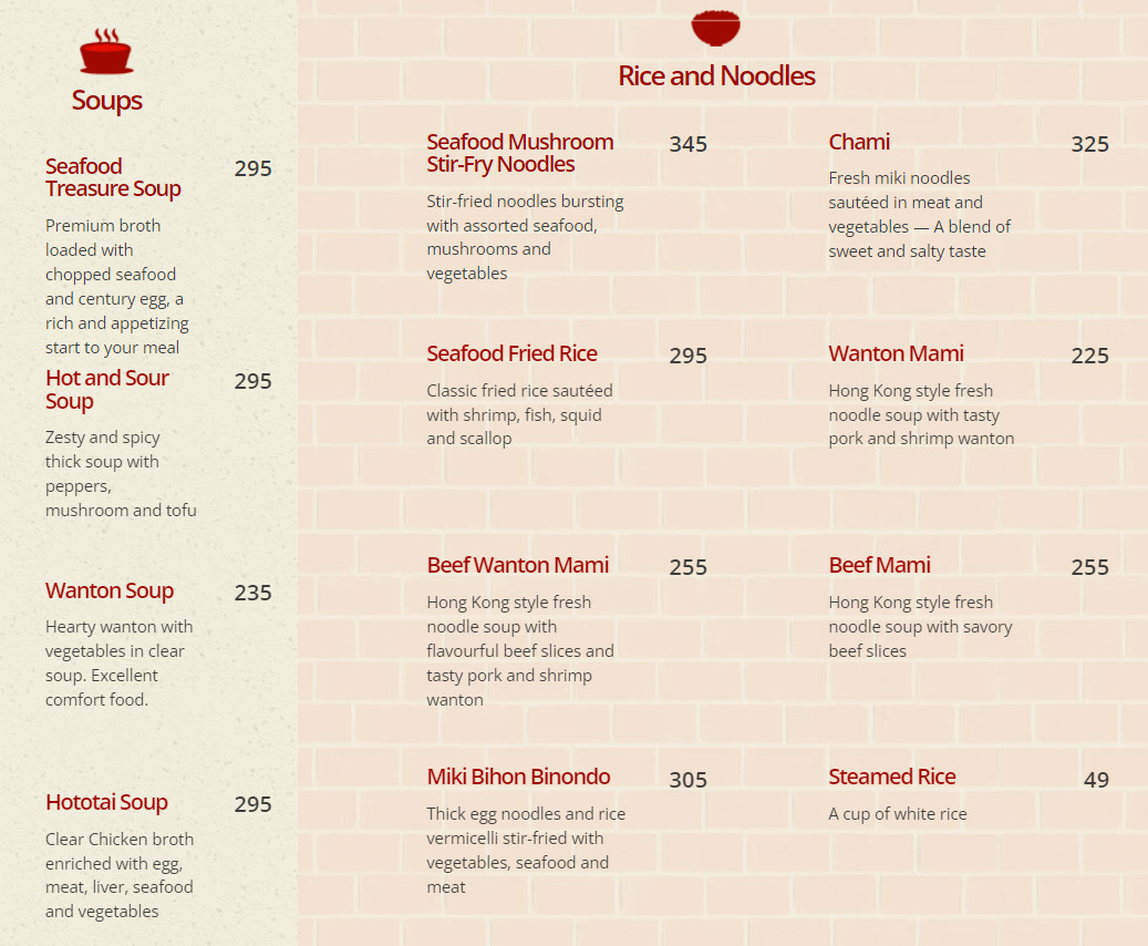 Classic Savory Philippines Menu Prices Updated 2025