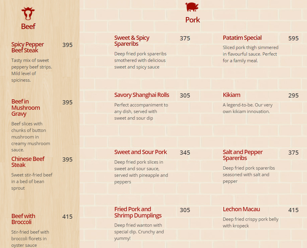 Classic Savory Philippines Menu Prices Updated 2025