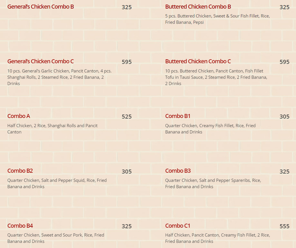 Classic Savory Philippines Menu Prices Updated 2025