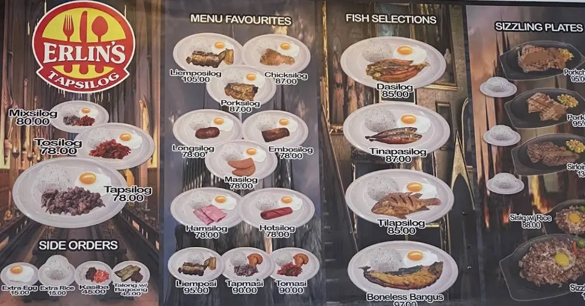 Tapsilog Philippines Menu Prices Updated 2025